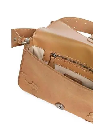 Pinko Logo-plaque Cross Body Bag - Neutrals