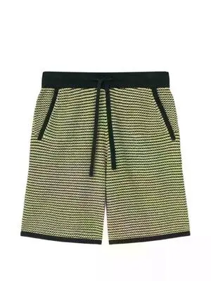 Nanushka Striped Knitted Shorts