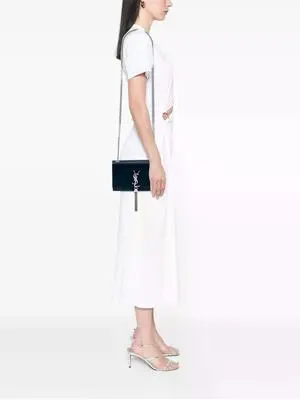 Saint Laurent 2017 Small Monogram Kate Tassel Crossbody Bag - Blue