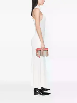 Burberry Haymarket Check Peyton Clutch Bag - Pink