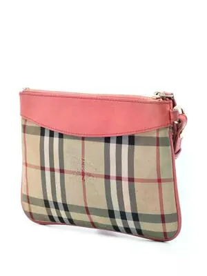 Burberry Haymarket Check Peyton Clutch Bag - Pink