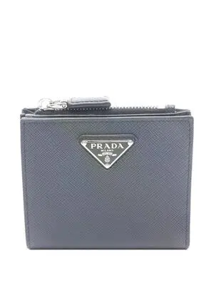 Prada 2013-2026 Saffiano Samll Wallet Small Wallets - Blue