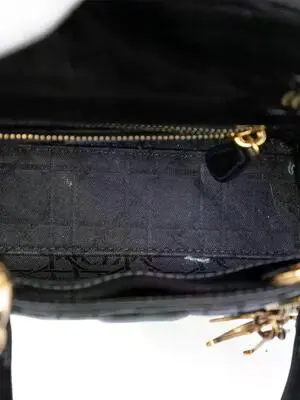 Dior Mini Patent Cannage Lady Satchel - Black
