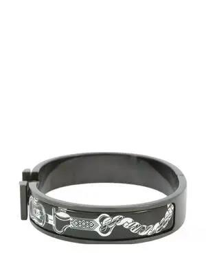 Hermès Enamel Clic Hh Metallique Bracelet - Black
