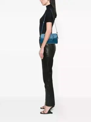 Prada Saffiano Lux Boston Satchel - Blue