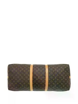 LOUIS VUITTON 1999 Monogram Keepall Bandouliere 60 Travel Bag - Brown