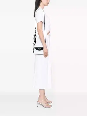 Prada Small Spazzolato Brique Crossbody Bag - Silver