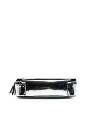 Prada Small Spazzolato Brique Crossbody Bag - Silver