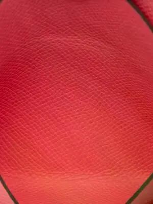 Hermès 2023 Epsom Calvi Duo Wallet Coin Pouch - Pink
