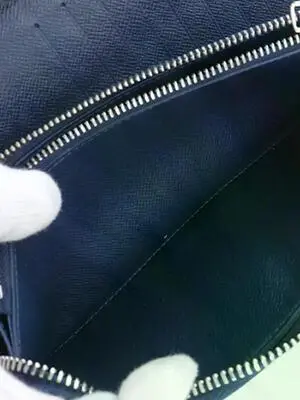 LOUIS VUITTON 2015 Taiga Zippy Vertical Wallet Long Wallets - Blue