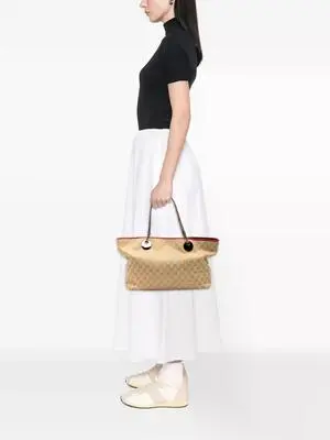 Gucci Gg Canvas Eclipse Tote Bag - Neutrals