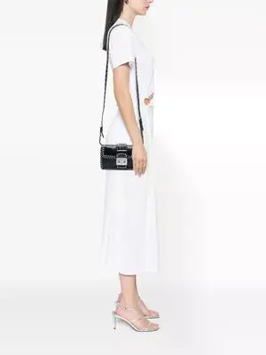 Miu Miu Studded Leather Push Lock Crossbody Bag