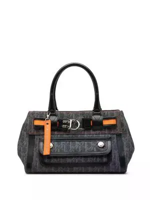 Dior 2005 Diorissimo Trotter Denim Flight Handle Bag
