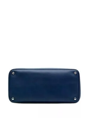 Prada Saffiano Cuir Turnlock Twin Satchel - Blue