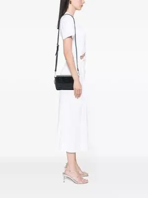 Fendi Mini Zucca Embossed Nappa Expandable Flap Crossbody Bag - Black