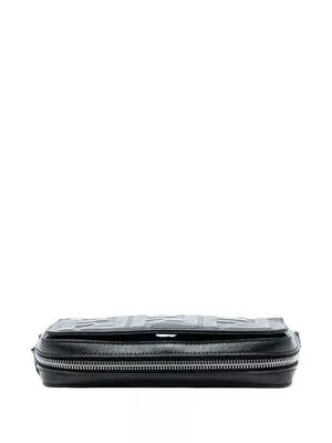 Fendi Mini Zucca Embossed Nappa Expandable Flap Crossbody Bag - Black