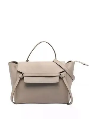 Celine 2015 Mini Grained Calfskin Belt Bag Satchel - Neutrals