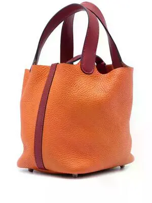 Hermès Bicolor Picotin Lock 18 Handbag - Red