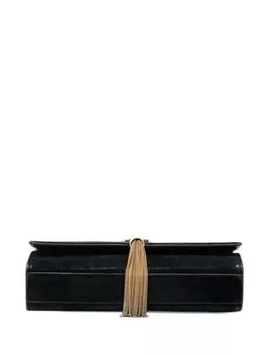 Saint Laurent 2014 Medium Suede Monogram Kate Tassel Crossbody Bag - Black