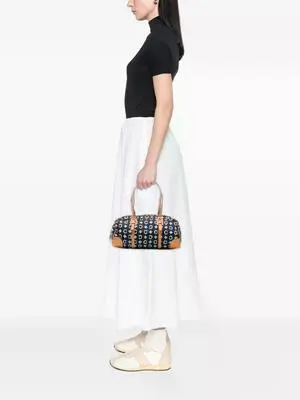 Celine Macadam Denim Shoulder Bag - Blue