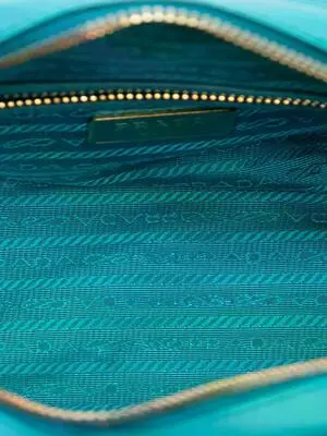Prada Saffiano Lux Bowling Bag Satchel - Blue