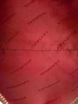 Burberry Haymarket Check Coated Canvas Peyton Crossbody Bag - Red