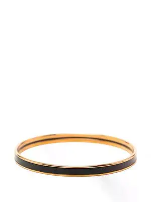 Hermès 1990-2010 Extra Narrow Enamel Uni Bangle 62 Costume Bracelet
