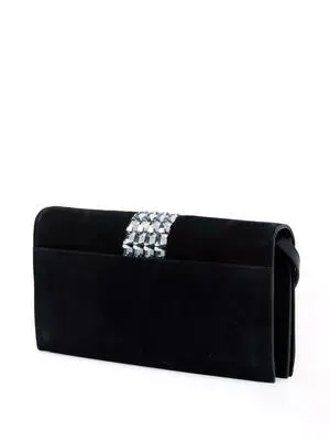 Gucci Suede Crystal Embellished Shoulder Bag
