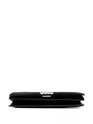 Gucci Suede Crystal Embellished Shoulder Bag