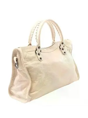 Balenciaga Motocross Classic City M Satchel - Neutrals