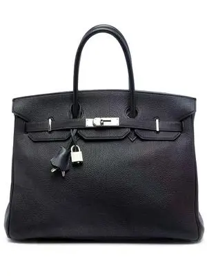 Hermès 2003 Togo Birkin Retourne 35 Handbag - Black
