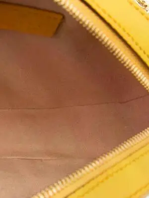 Gucci Mini Gg Supreme Flora Ophidia Round Crossbody Bag - Yellow