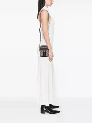 Gucci Mini Gg Supreme Ophidia Crossbody Bag - Neutrals