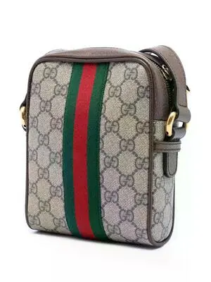 Gucci Mini Gg Supreme Ophidia Crossbody Bag - Neutrals