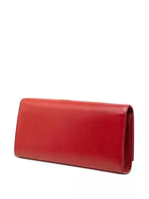 Saint Laurent Grain De Poudre Monogram Cassandre Clutch Bag - Red