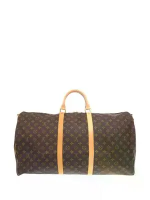 LOUIS VUITTON 2006 Monogram Keepall Bandouliere 60 Travel Bag - Brown