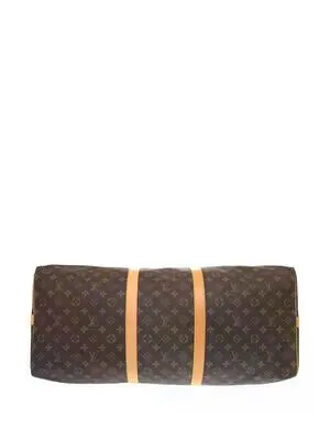 LOUIS VUITTON 2006 Monogram Keepall Bandouliere 60 Travel Bag - Brown