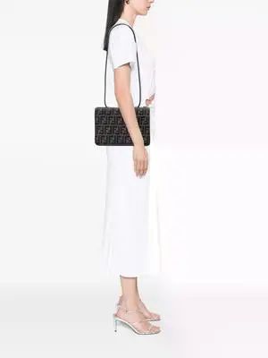 Fendi 20th Century Zucca Canvas And Leather Crossbody Bag