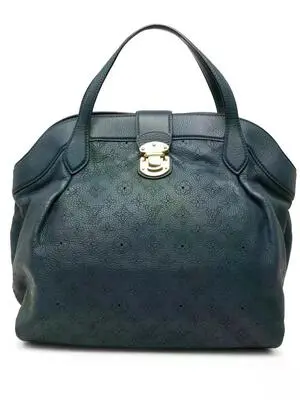 LOUIS VUITTON Monogram Mahina Cirrus Mm Tote Bag - Blue