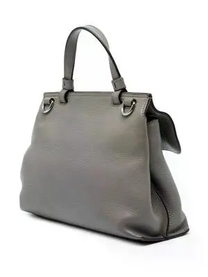 Gucci Small Leather Bamboo Daily Satchel - Grey