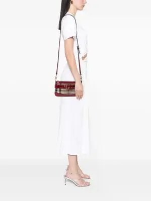 Burberry House Check Canvas Bridle Langford Crossbody Bag