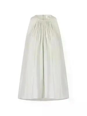 Loulou De Saison Liao Gathered Flaring Blouse - Neutrals