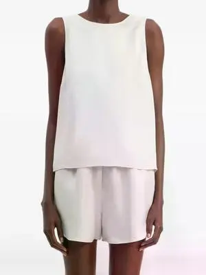 Loulou De Saison Sleeveless Silk Twill Top