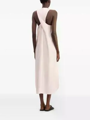 Loulou De Saison Paloma Twisted Back Midi Dress - Pink