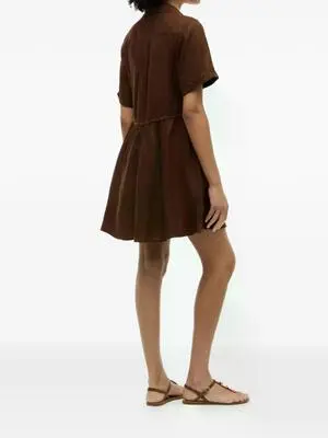 Tommy Hilfiger Drawstring-waist Shirt Dress - Brown