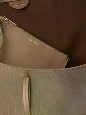 Calvin Klein Monogram-pattern Tote Bag - Neutrals