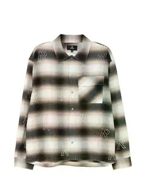 REPRESENT Initial-embroidered Plaid Shirt