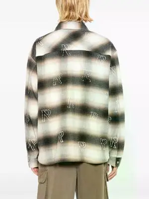 REPRESENT Initial-embroidered Plaid Shirt