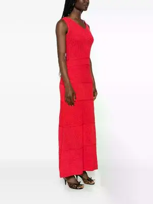 BLUGIRL Crochet-knit V-neck Maxi Dress