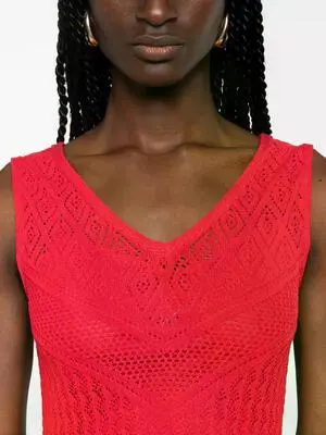 BLUGIRL Crochet-knit V-neck Maxi Dress